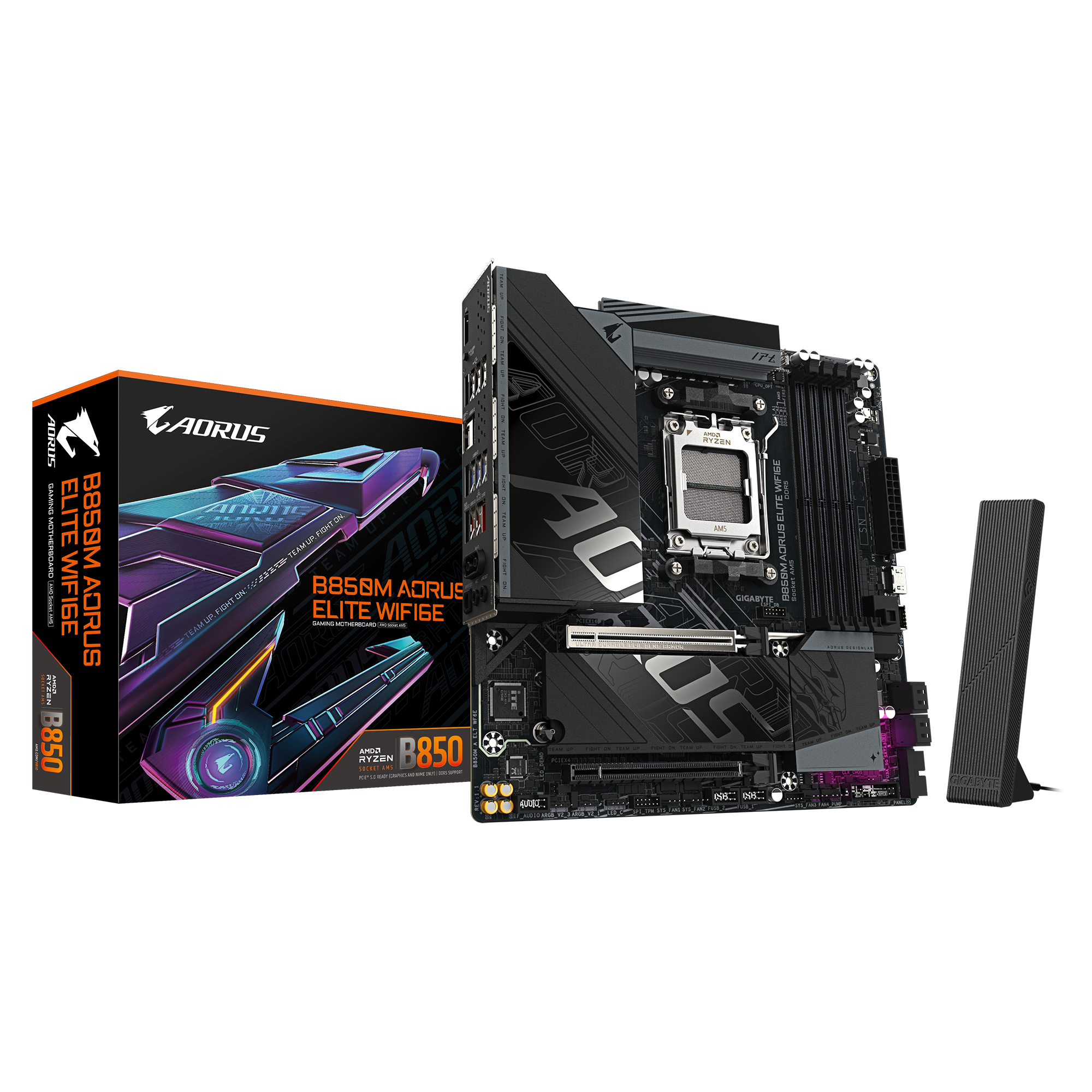 GIGABYTE B850M AORUS ELITE WIFI6E Motherboard - AMD Ryzen 9000 Series ...