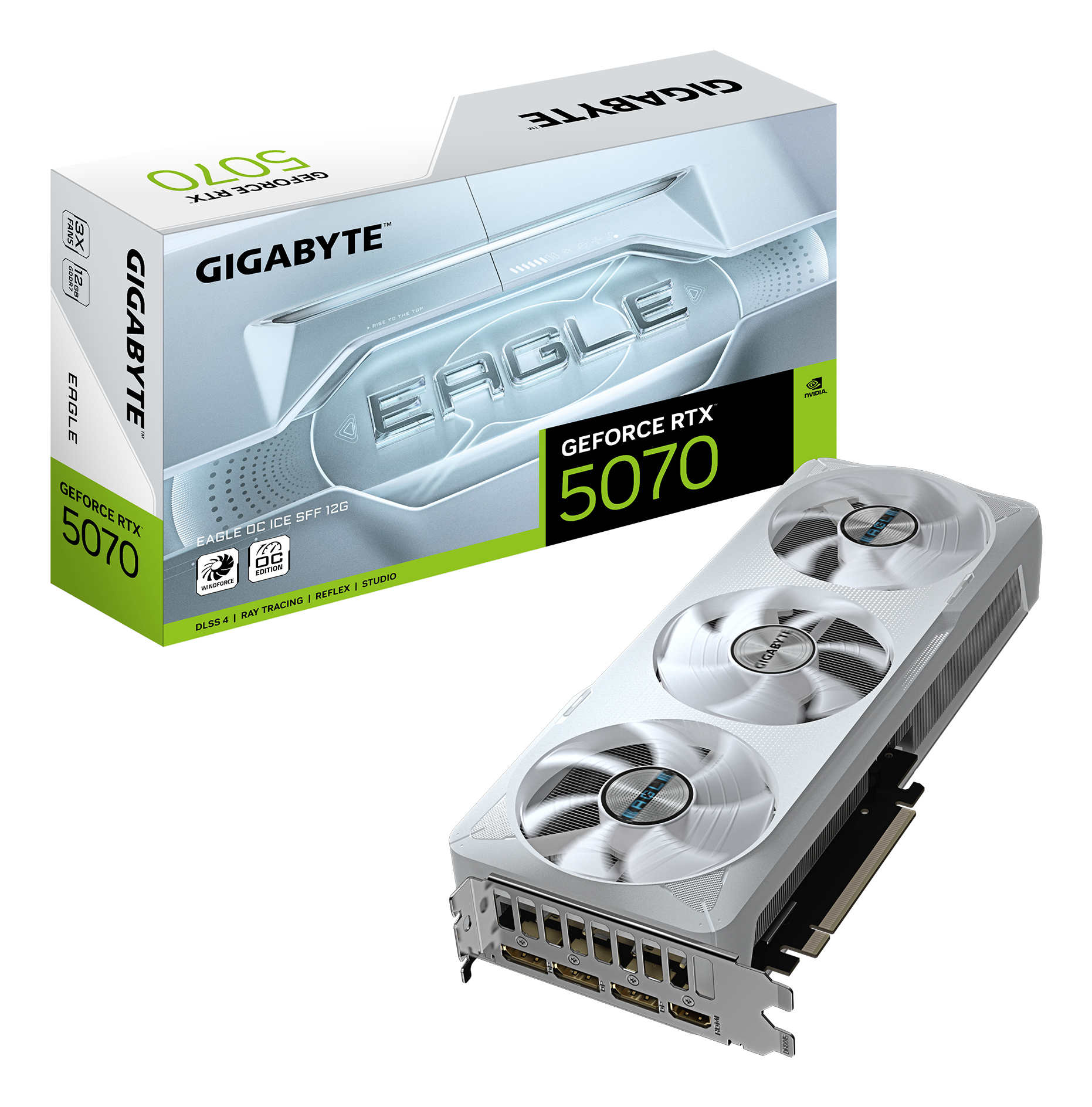 GIGABYTE GeForce RTX 5070 EAGLE OC ICE SFF 12G Graphics Card - 12GB ...